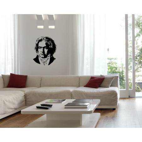 Sticker Portrait de Beethoven Finition du sticker Brillant Sens du ...